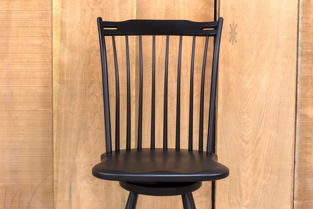 Thumb-Back Swivel Stool - 24" Seat Height - Shaker Shoppe