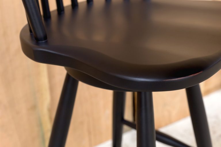 Thumb-Back Swivel Stool - 30" Seat Height - Shaker Shoppe