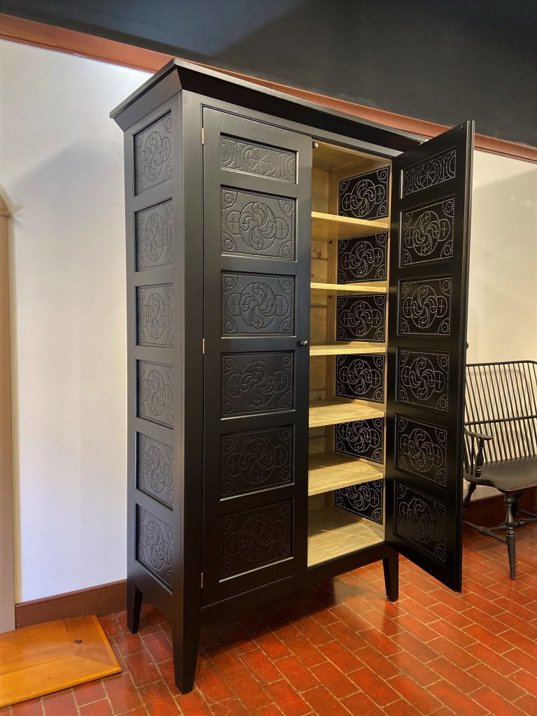 Tall Pie Safe in Black Paint - Shaker Shoppe