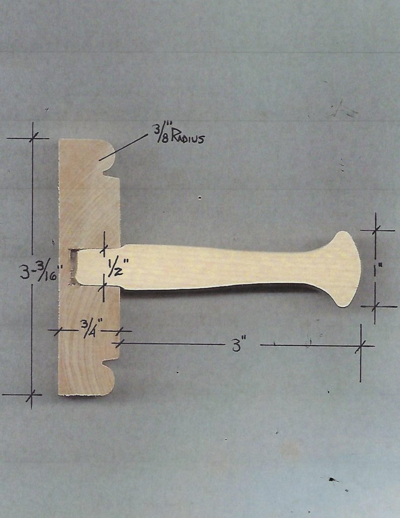 10 foot long Shaker Peg Rail with 14 Shaker Pegs in solid Maple wood