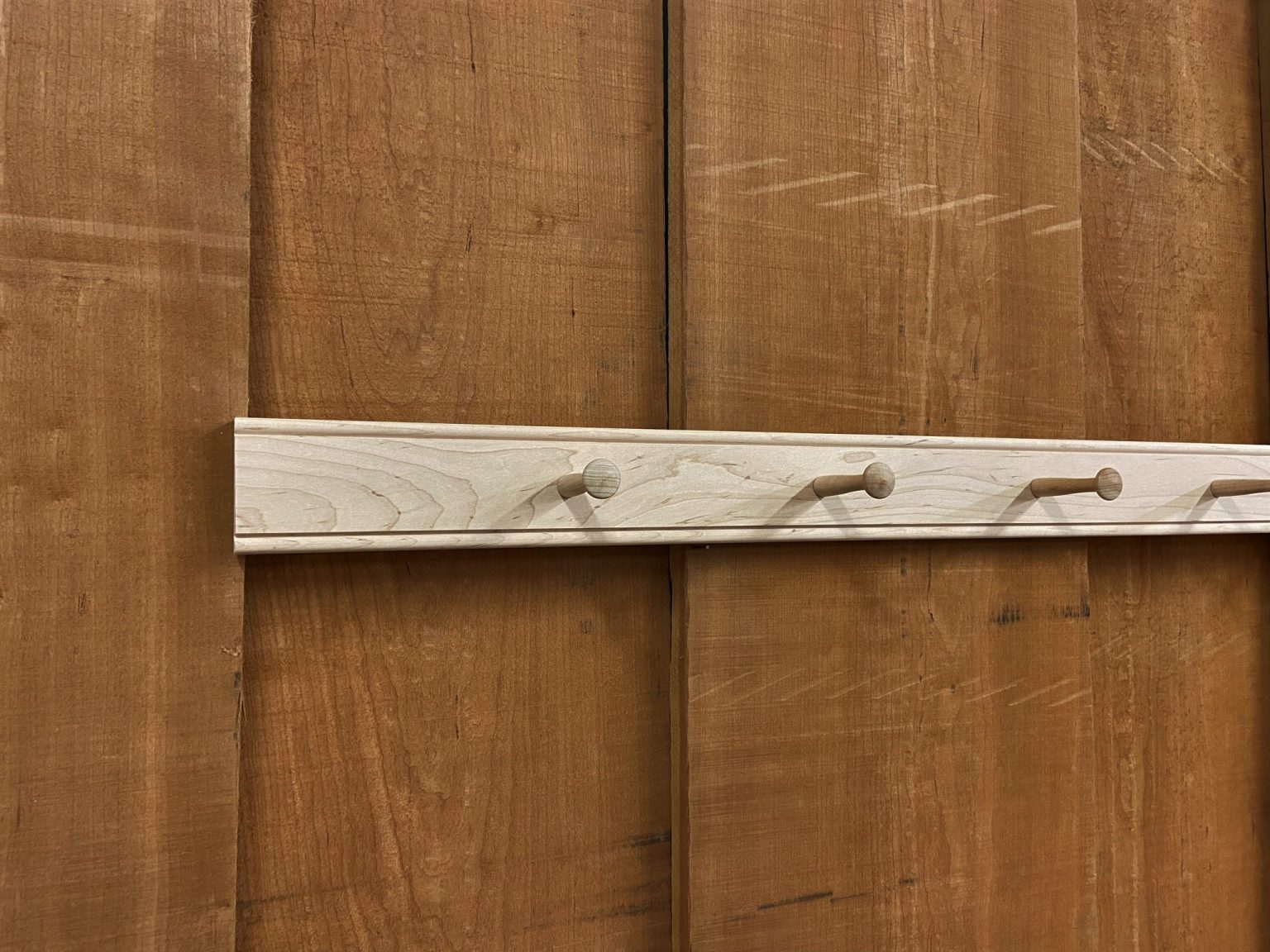 12' Shaker Peg Rail with 17 Pegs High Quality solid wood Made in USA