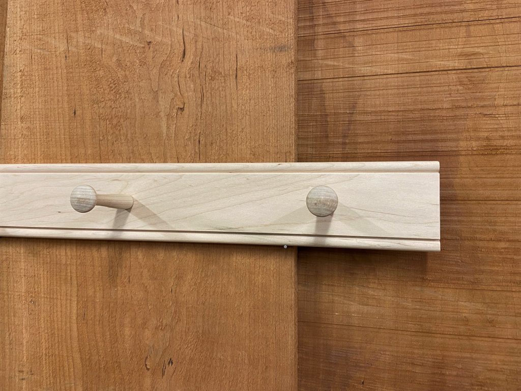 24 inch Shaker Peg Rail www.shakershoppe.com Solid Maple made in US