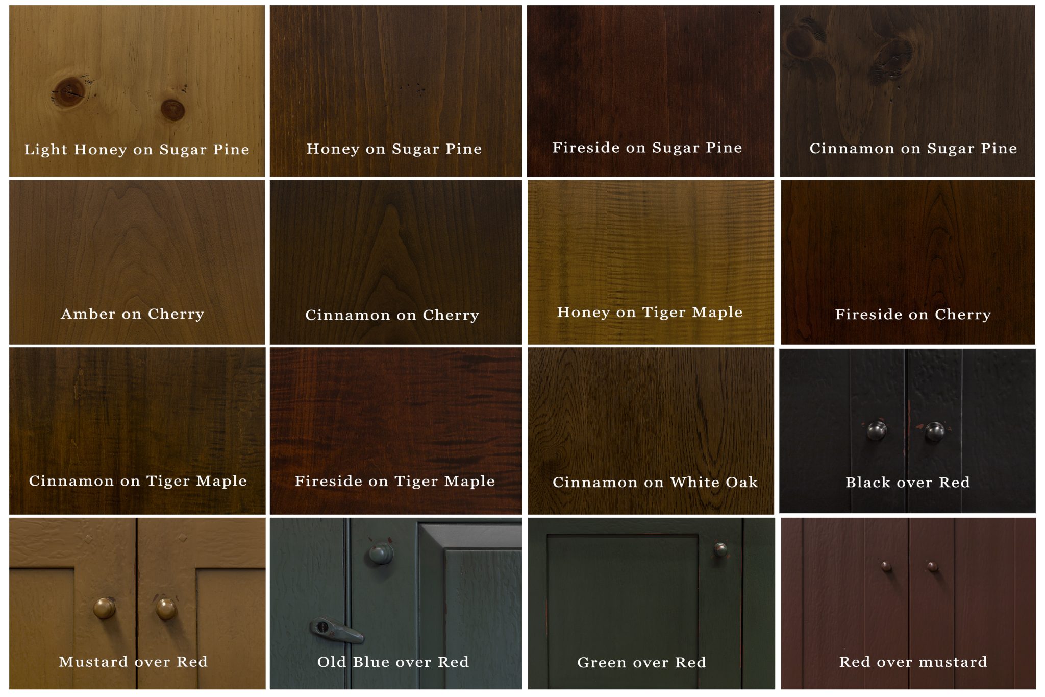 Wood & Finish Options - Shaker Shoppe